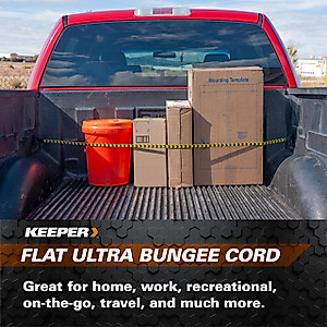 Keeper - 48” Flat Ultra Bungee Cord - UV and Weather-Resistant