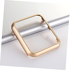 UKCOCO Watch Frame 2pcs metal screen metal gold apples s watch 40mm screen protector 44mm watch case watch bumper watch cover protective film strap aluminum alloy dial