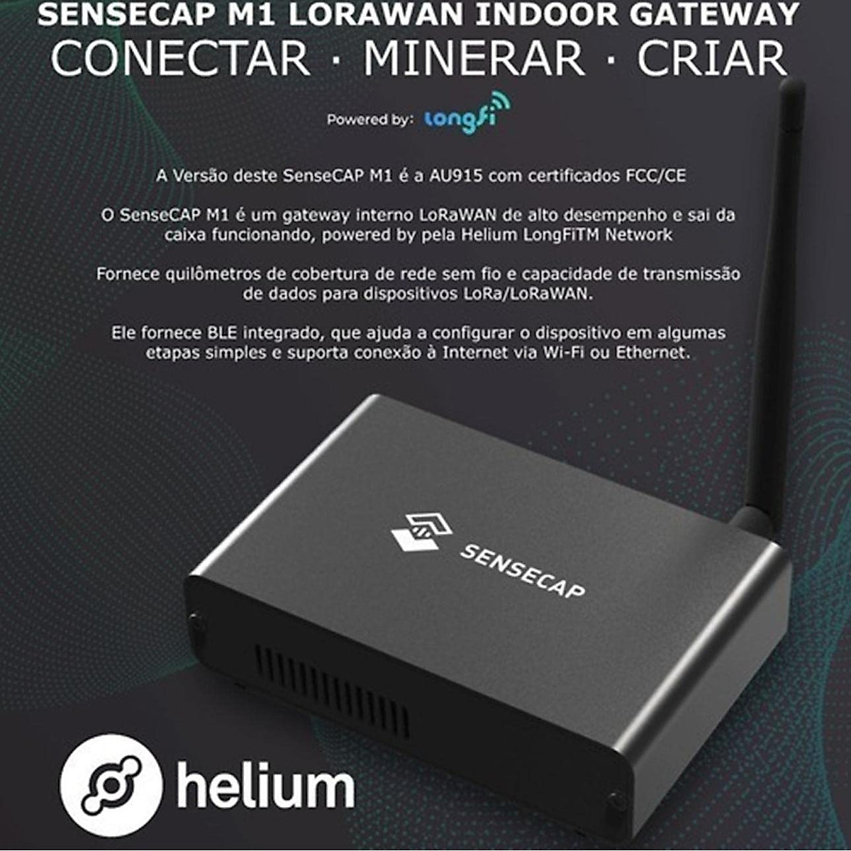 SenseCAP M1 LoRaWAN Indoor Gateway Helium Crypto Miner - US915