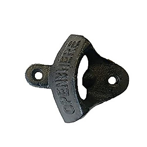 25 Cast Iron Wall Mounted Rustic Vintage Style Bottle Openers Open Here