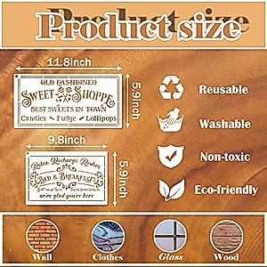 Farmhouse Stencils for Painting on Wood Kitchen Paint Stencils Flower Farm Vintage Sign Craft Stencils for Wood Burning Projects Reusable Wall Fabric Canvas (16 Farmhouse)