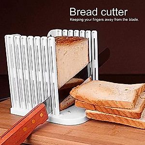 Bread Slicer, 10mm/20mm Adjustable Bread Slicer Foldable Bread Slicing Guide Kitchen Sandwich Bread Slicer for Homemade Bread Baking Accessories
