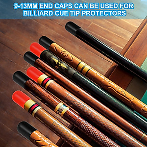 PATIKIL 10 mm Round Rubber End Caps, 60 Pack Vinyl Bolt Cover Caps Flexible Screw Thread Protectors for Metal Tubing Rod Bolts Cue Pools, Black-Red