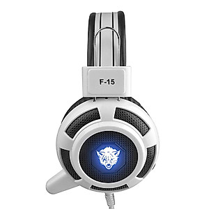 F15 LED Light Gaming Headphone HiFi Stereo Game Headset Stereo Bass Earphone with Microphone for PC Gamer
