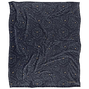 Dungeons and Dragons Dice Pattern Silky Touch Super Soft Throw Blanket 50" x 60"