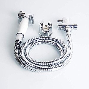 JIYTG Bidet Hand Held Bidet Sprayer Stainless Steel Spraye Toilet Bidet Shower Head with Hose and Bracket Holder Toilet Spray Gun Set