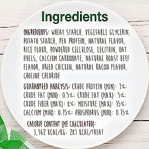 Nylabone Healthy Edibles Long-Lasting Dog Treats - Natural Dog Treats for Medium Dogs - Dog Products - Roast Beef Flavor, Medium/Wolf (2 Count)