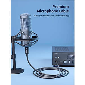 ANNNWZZD XLR to 1/4, TRS to XLR Cable, XLR Female to 1/4 for Guitar, Mixer, Speaker, Playing Live 3FT/1M