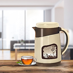 MILTON Viva Tuff 750 Insulated Jug, 760 ml, Brown | Food Grade | Easy Grip | Hot & Cold | Leak Proof | Odour Proof