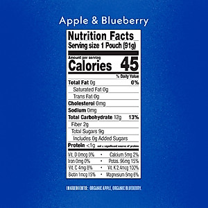 Once Upon a Farm | Organic Baby Blends | Apple Sweet Potato, Apple Blueberry | Cold-Pressed | Unsweetened | Dairy-Free Plant Based | Variety Pack of 24