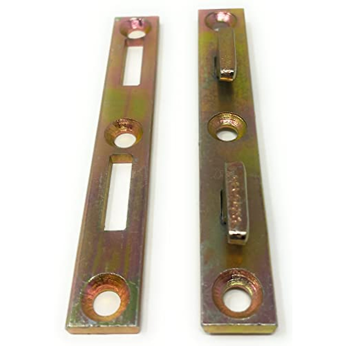 METAL MAGERY Bed Rail Fasteners 4" Set of 4 Bed Rail Brackets Heavy Duty Bed Frame Rail Hardware