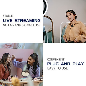 RELACART Mi1 Wireless Lavalier Microphone, 2.4G Wireless Lapel Mic System with 1 Transmitter and 1 Receiver Compatible with DSLR Camera, Camcorder, Smartphone for Vlogging, Streaming, YouTube