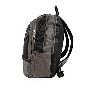Fila Duel Tablet and Laptop Backpack, Black/Grey, One Size
