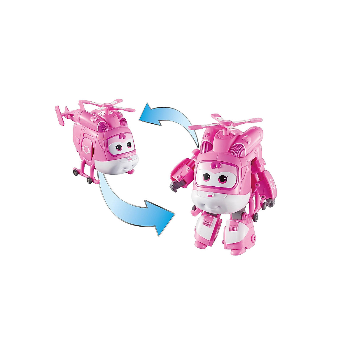 Super Wings Transformer Toys, 5 in Dizzy Transforming Airplane Toys, 2-in-1 Mode Action Figures, Plane to Robot, Preschool Gift Transformer Figures Toys for Boys Girls Kids Age 3 4 5 6 7 8+