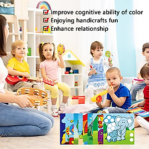 chiazllta Art Activity : Kids Do A Dot Stiker for Learning Educating, Animal Rainbow Dot Page Art Gift for Age 3-7 Girls Boys Toddlers Preschool Kindergarten