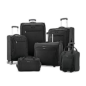 Samsonite Ascella X Softside Expandable Luggage with Spinners, Black, Checked-Large 29-Inch