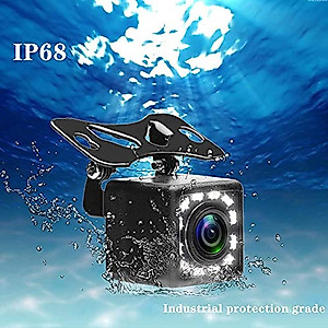 12 LED Night Visions Waterproof Vehicle Backup Camera, Car Rear View Camera 170° Wide Angle Reversing Parking Cameras