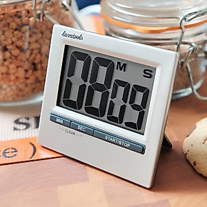 Lavatools KT2 Digital Kitchen Timer & Stopwatch, Large Display, Bold Digits, Simple Operation, Loud Alarm, Magnetic Kickstand for Cooking and Classroom