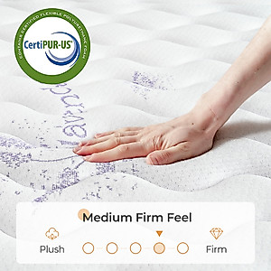Vesgantti Full Mattress, 12 Inch Innerspring Hybrid Full Size Mattress with Memory Foam and Individual Pocket Springs, Mattress in a Box, Medium Firm Feel