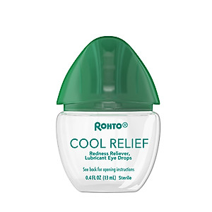 Rohto Cool Relief Redness Relief Lubricant Eye Drops - 0.4 fl oz, Pack of 3