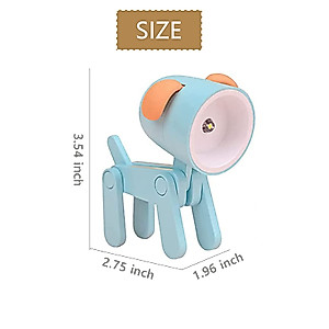 Galunt 6 PCS Mini Led Desk Lamp, Led Cute Night Light Adjustable Phone Stand Mini Dog Table Lamp Cute Small Phone Holder Desk Decor Dog Lamp, Eye-Protection