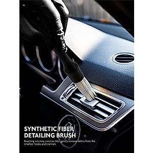 Fantasticlean 9PCS Car Interior Detailing Set, Microfiber Cloth & Applicator, Detailing Brushes, Natural Bristles, Scratch-Free & Ultra-Soft for Seats Leather Care or Cleaning