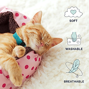 Hepper Hemp Safety Breakaway Cat Collar with Bells - Adjustable Large to Small Kitten Collar with Bell - Cat Collars for Girl Cats/Cat Collars for Boy Cats - Minimalist Cute Cat Collar with Cat Bells