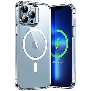 ESR for iPhone 13 Pro Max Phone Case, Compatible with MagSafe, Shockproof Military-Grade Protection, Yellowing Resistant, Magnetic Case for iPhone 13 Pro Max, Classic Hybrid Case (HaloLock), Clear