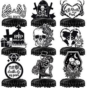 9Pcs Bride or Die Centerpieces Bride or Die Bachelorette Party Decorations Rip Single Life Centerpieces for Till Death Do Us Party Bachelorette Decorations Supplies