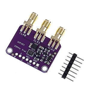 HiLetgo Si5351A I2C 25MHZ I2C High Frequency Signal Generator Breakout Board Square Wave Frequency Generator Signal Generator 8KHz to 160MHz 3-5VDC