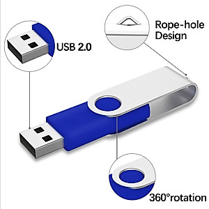 KEXIN USB Flash Drive 32gb Thumb Drive 10 Pack 32 GB Flash Drives Bulk USB Jump Drive Memory Stick Data Storage Pen Drive, Blue