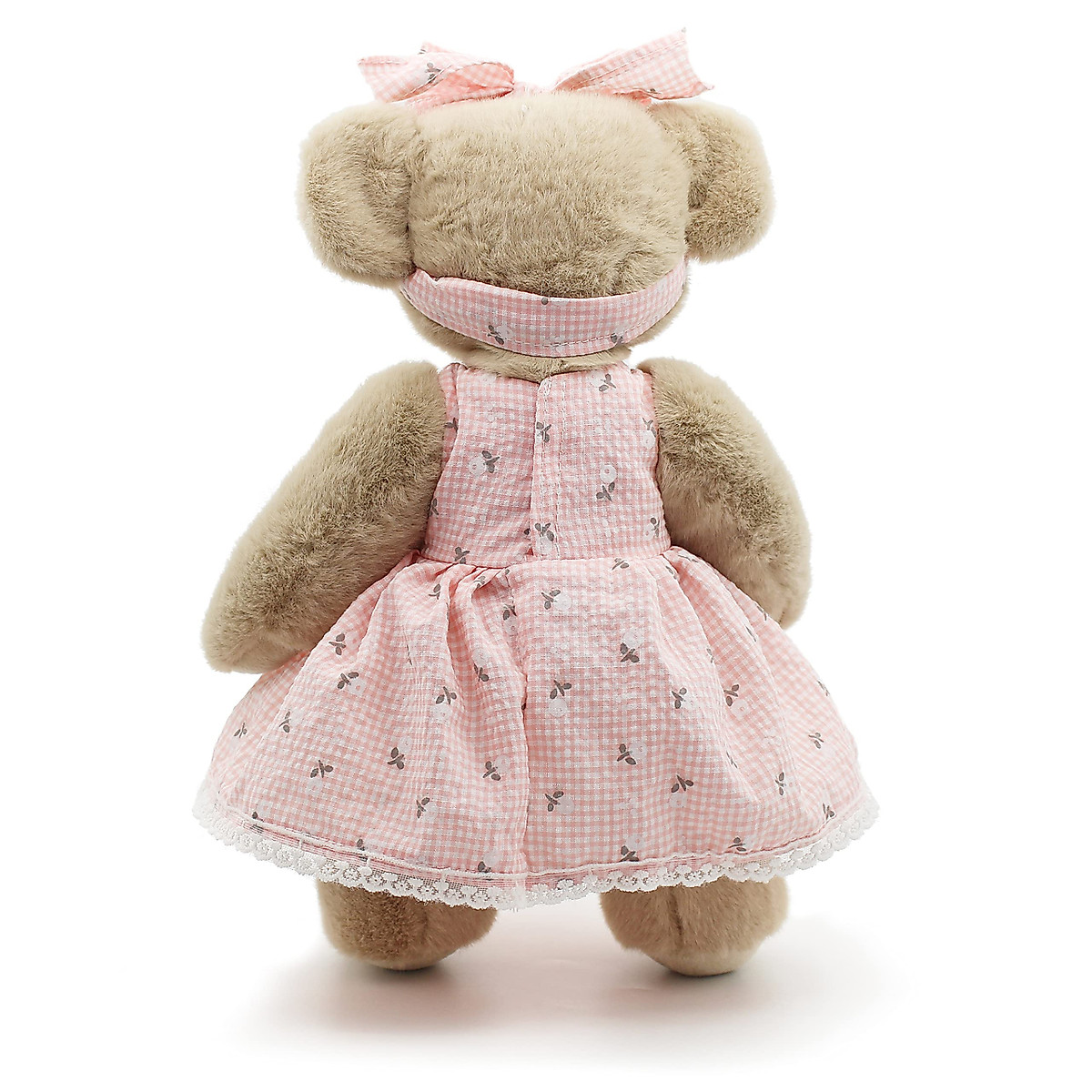 suepcuddly Jointed Teddy Bear Stuffed Animals Small Soft Plush Toy with Cloth (Pink Skirt 13Inch)
