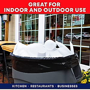 55-60 Gallon Trash Bags, (Value Pack 100 Bags w/Ties) Large Black Trash Bags, Extra Large Trash Can Liners.