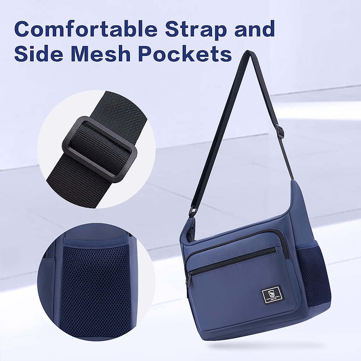 OIWAS Messenger Bag for Ladies Medium Size - RFID Blocking Pocket Anti Theft Crossbody Bag Lightweight Travel Daypack Purse fits 9.7 Inch Satchel Multi Compartments Handbag