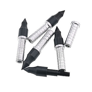 CHENJIN Field Point 10PCS Aluminum Inserts Bullet Field Points for Archery Arrow and Crossbow Bolts 5/16 Archery Practice Tips