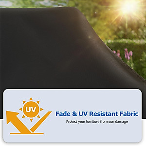 SunPatio Outdoor High Back Chair Covers Waterproof, 2 Pack Stackable Patio Chair Covers with Windproof Straps, Outdoor Patio Furniture Covers All Weather Protection, 27" x 30" x 42", Black