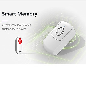 Caregiver Pager Wireless Call Button System Personal Alert Panic Button for Home Elderly Nurses Calling System with Pager and Emergency Button (1Receiver+1Button)