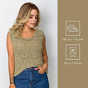 Circulo Jeans Cotton Yarn, 100% Brazilian Cotton Yarn - Cotton Yarn for Crocheting and Knitting, Yarn Art Jeans- DK Weight Yarn, 144yds and 3.5 oz, Color 8751