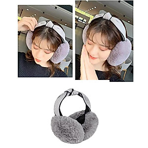 Women Warm Earmuffs Girl Cute Outdoor Ear Warmers Winter Furry Adjustable Ear Covers Packable Kid Cartoon Elephant Earmuffs