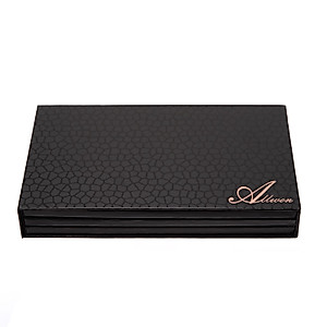 Allwon 3-Layer Rotation Magnetic Palette 3 in1 Empty Makeup Palette Storage Box for Eyeshadow Lipstick Blush Powder (Black)