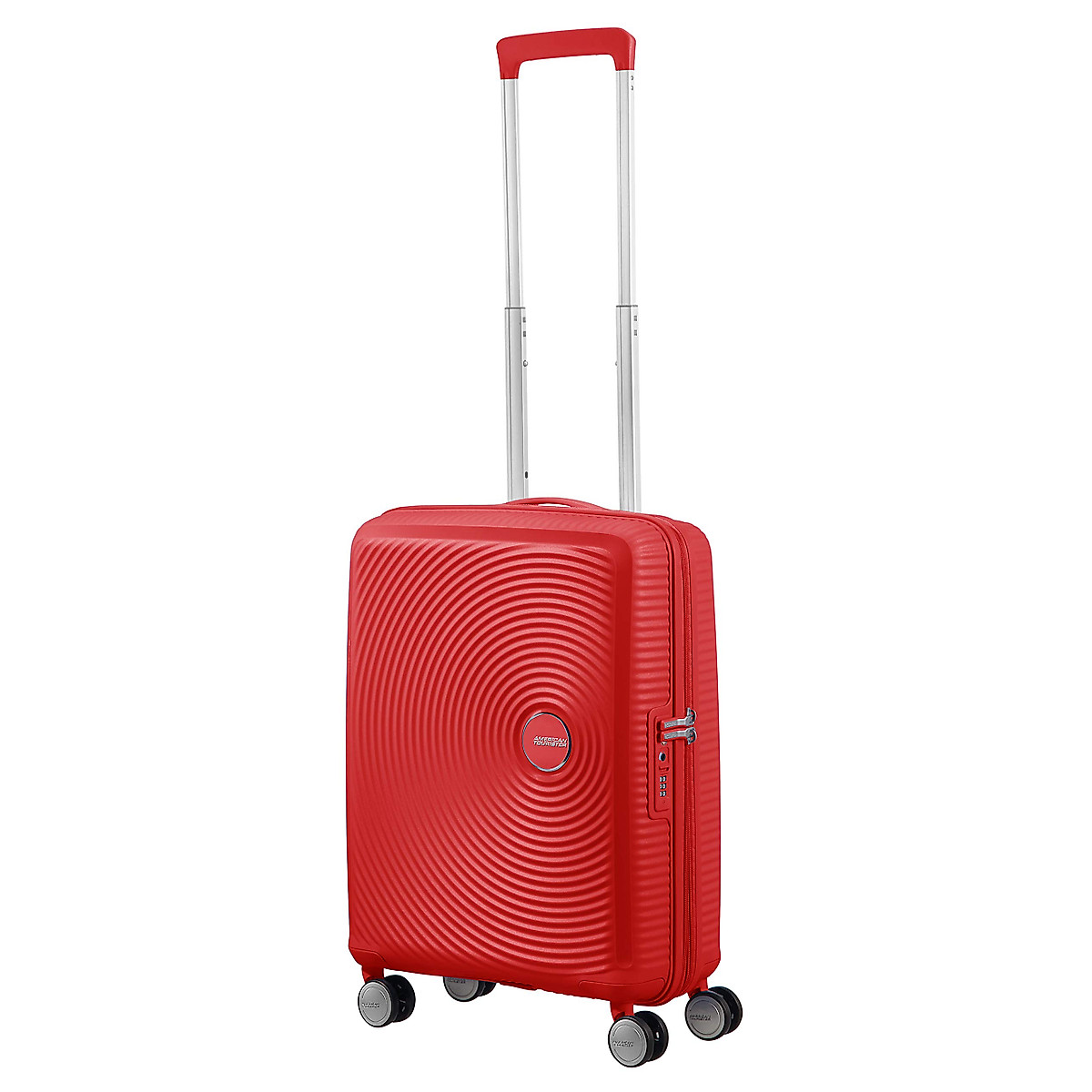 American Tourister Soundbox - Spinner Small Expandable Hand Luggage, 55 cm, 41 liters, Red (Coral Red)