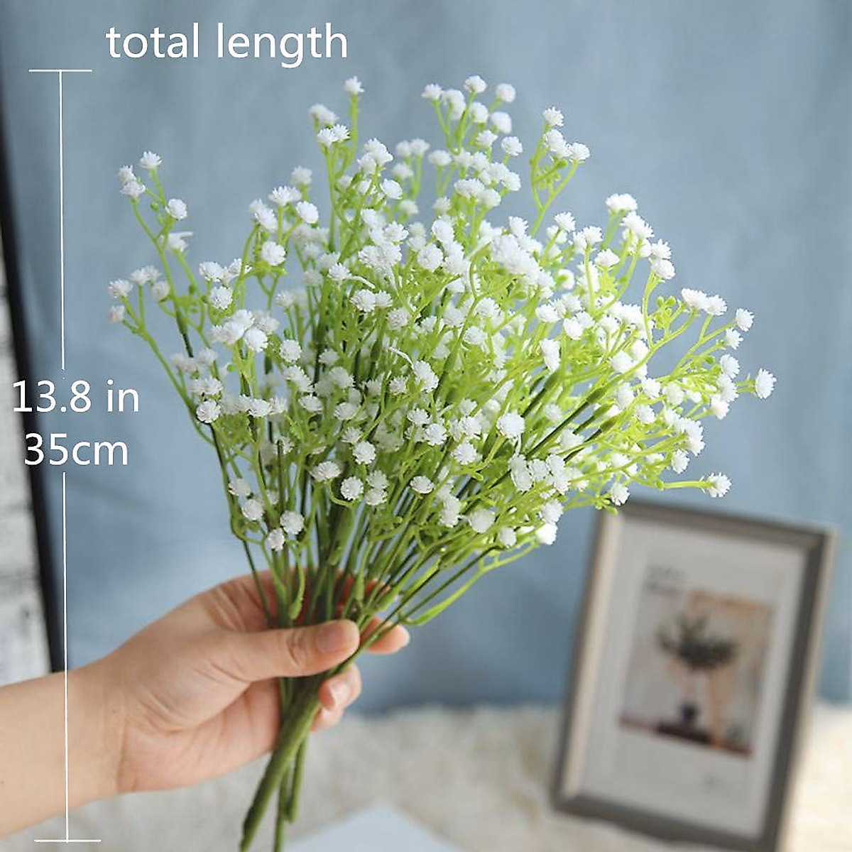 LOVENIMEN Artificial Gypsophila, Baby Breath Plastic Plants Fake Flowers Wedding Bridal Bouquet Party Indoor Outdoor DIY Home Garden Verandah Corridor Table Arrangements Decoration - 4 pcs