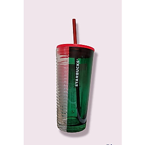 Starbucks Holiday 2021 Tricolor Glass Tumbler 16 oz