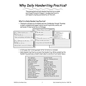 Evan-Moor® Daily Handwriting Practice Book: Traditional Cursive, Grades K-6