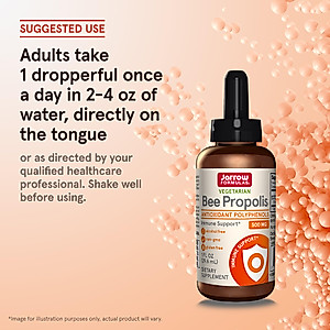 Jarrow Formulas Bee Propolis 500 mg - 1 fl oz - Alcohol-Free Liquid Extract - Immune Support Antioxidant Supplement - Immune Support - Approximately 30 Servings