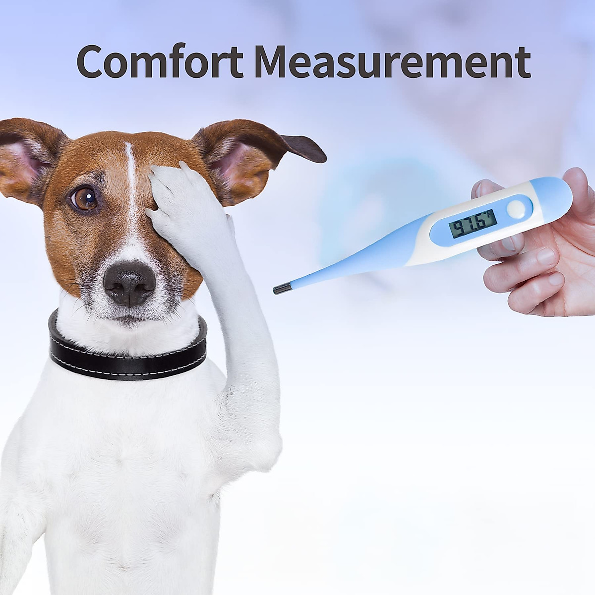 CONTEC Pet Thermometer for Accurate Fever Detection,Suitable for Cats/Dogs/Veterinarian, Waterproof Pet Thermometer,Digital Pet Thermometer with Beep