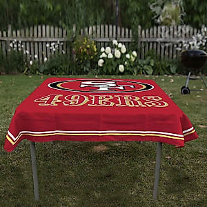 WinCraft San Francisco 49ers Logo Tablecloth and Square Table Cover Overlay