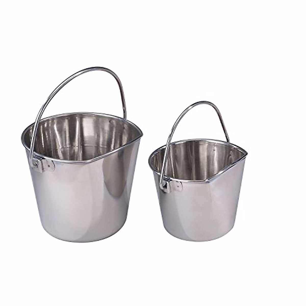 Pro Select Stainless Steel Pet Pail, 1-Quart Size – Heavy Duty Flat Sided Pail Great for Providing Water in Pet Kennels