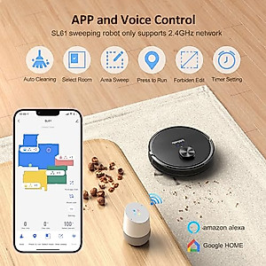 Lubluelu Robot Vacuum and Mop Combo 4000Pa, LiDAR Navigation, 3 in 1 Robotic Vacuum Cleaner with Laser, 5 Smart Mapping,10 No-go Zones, App/Alexa Control, Vacuum Robot for Pet Hair, Carpet, Hard Floor