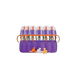KID BASIX Safe Sippy 2 Bundle of 6 Cups, Stainless Steel Cups Babies/Toddlers | Convertible Sippy OR Straw | Dishwasher Safe | 11 OZ | BPA Free | Purple(Blue)